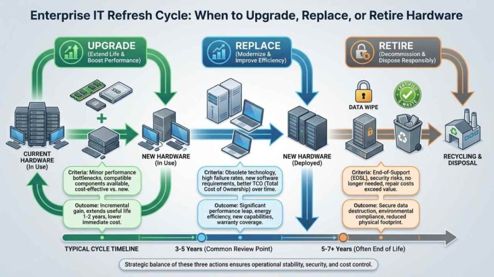 Enterprise IT Refresh Cycle Guide Upgrade vs Replace